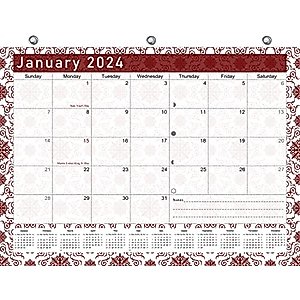 2023-2024 Calendar 16 Months Student Calendar/Planner for 3-Ring Binder, Desk, or Wall -v014