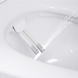 Smart Toilet Seat - Electronic Bidet Seat - Hot Water Bidet Toilet - Night Light - Tankless - Air Dryer