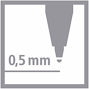 Stabilo 2019/41 Worker Colorful Rollerball Pen Medium 0.8mm Tip 0.5mm Line Blue Ref 2019-41 [Pack of 10]