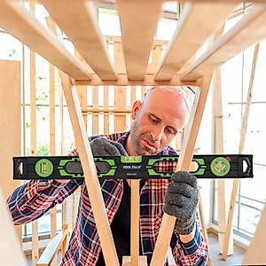 TOOLZILLA 24-inch Torpedo Level Magnetic Box - Professional Degree Measuring Tool, Spirit Level. Torpedo level for your DIY projects or construction sites.