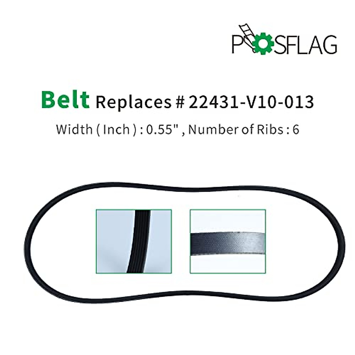 POSFLAG HS520 Paddles with 76322-V10-020 Scraper 22431-V10-013 Drive Belt 98079-55846 Spark Plug Replaces 06720-V10-020, 72427-V10-020 for Honda HS520A, HS520 ASA, HS720 AA, HS720 AMA 20" Snow Blowers