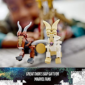 LEGO Marvel The Goat Boat 76208 Building Set - Thor Set with Toy Ship, Stormbreaker, and Movie Inspired Thor, Korg, and Valkyrie Minifigures, Avengers Gifts for Kids, Boys, and Girls Ages 8+
