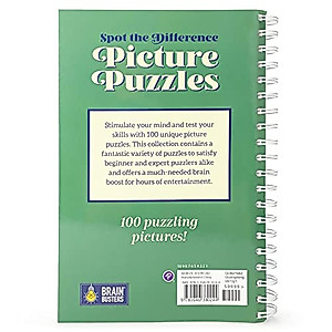 Picture Puzzles: Spot the Difference: More Than 1,000 Differences to Find! Adult Puzzle Book Includes Spiral Bound / Lay Flat Design (Brain Busters)