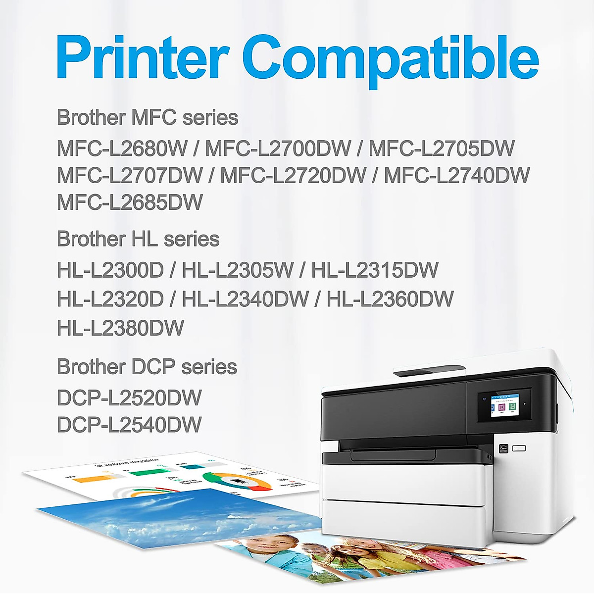 VAKER Compatible Toner Cartridge Replacement for Brother TN660 TN-660 TN630 to use for Brother MFC-L2700DW MFC-L2707DW HL-L2380DW DCP-L2540DW HL-L2300D HL2340DW MFC-L2740DW Printer (Black, 2 Pack)