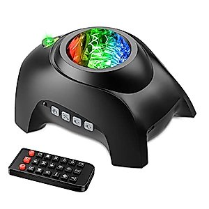 Rossetta Star Projector, Galaxy Projector for Bedroom, Bluetooth Speaker and White Noise Aurora Projector, Night Light Projector for Kids Adults Gaming Room, Home Theater, Ceiling, Room Decor (Onyx)