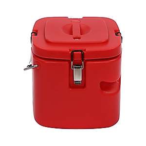 Giciashop Insulated Soup Container, 2.5 Gallon Food Warmers Food Hot Box with Thick Lid and Buckles, Commercial Soup Container for Hot or Cold Food Storage