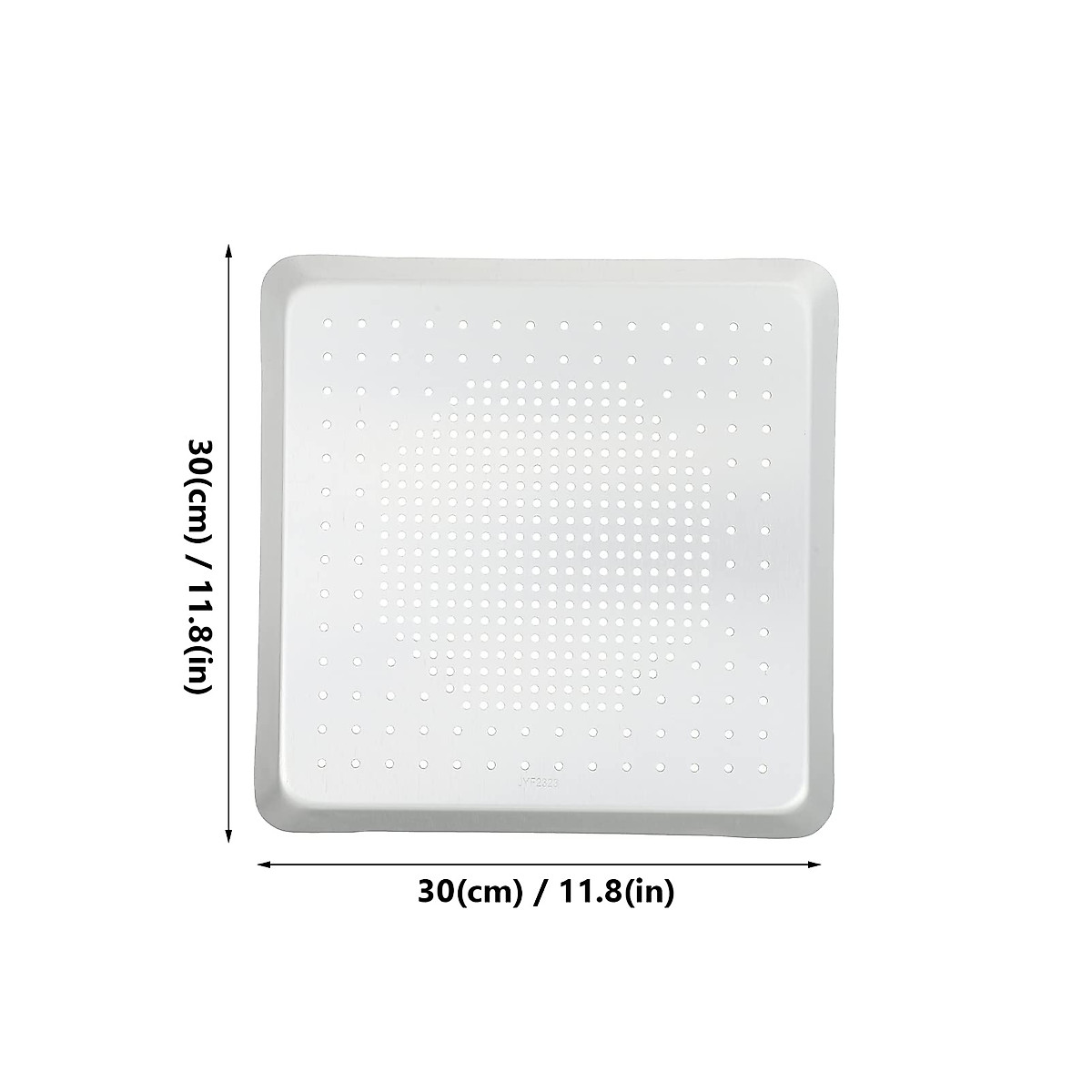 YARDWE Pizza Bakeware, Perforated Aluminum Sheet Pan 12 Inch Pizza Tray Pizza Pan with Holes Square Nonstick Bakeware for Oven Baking Pizza, French Fries