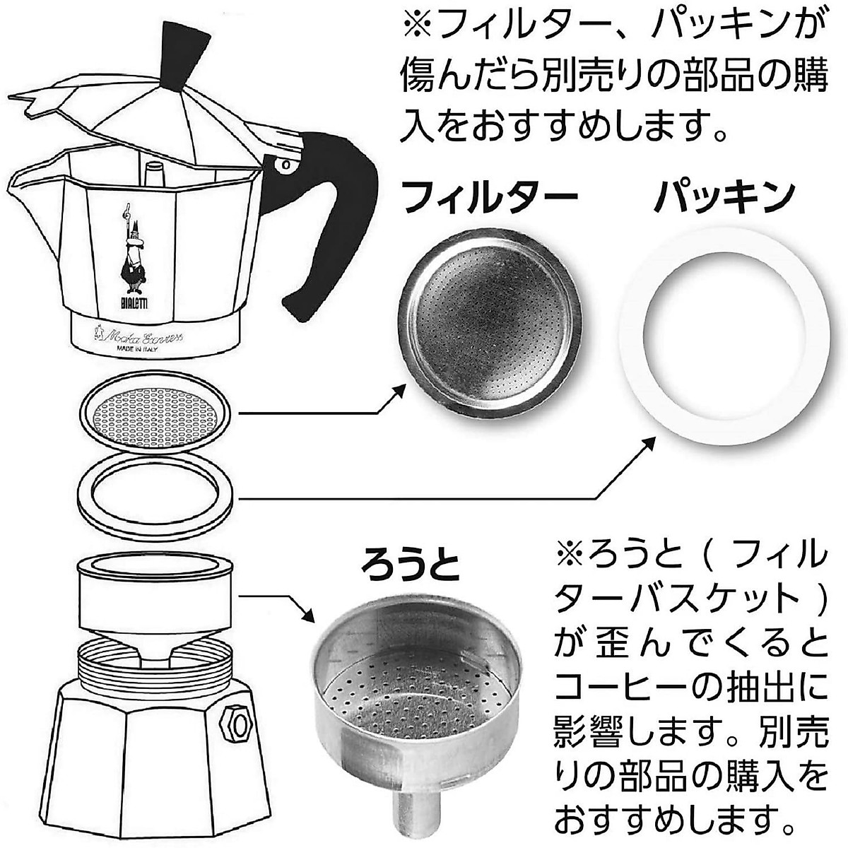 Bialetti - Moka Espress: Iconic Stovetop Espresso Maker, Makes Real Italian Coffee, Moka Pot 6 Cups (6 Oz), Aluminium, Silver