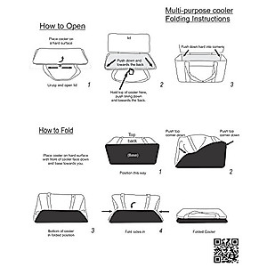 Picnic at Ascot 64 Can Capacity Semi Rigid Collapsible Leakproof Cooler- Designed & Quality Approved in the USA