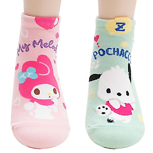 Socksense Hello K Character Series Women's Original Socks (Cotton Blend, Kawaii_8pairs)