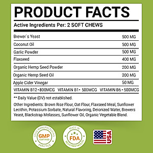 STRELLALAB Natural Flea and Tick Prevention Chews for Dogs - Chewable Tablets for Dogs - All Breeds and Ages - Made in USA Flea and Tick Remover Supplement - Bacon - 120 Treats