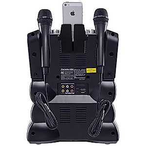 Karaoke USA GF842 DVD/CDG/MP3G Karaoke Machine with 7" TFT Color Screen, Record, Bluetooth and LED Sync Lights