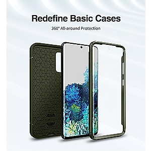 SURITCH for Samsung Galaxy S20 Case 6.2 Inch (NOT FIT Galaxy S20 FE/Plus/Ultra), (2 Front Frames) Full-Body Heavy Duty Rugged Shockproof Phone Cover with Built-in Screen Protector, Forest Green