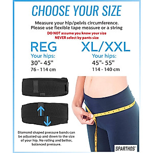 Sparthos Sacroiliac Si Hip Belt [Size Regular - Black] Ice Packs for Injuries [Size Large + Cover]