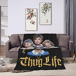 PSORILAX The Golden Movie Girls Flannel Fleece Plush Throw Blanket, Blanket for Couch Bed and Sofa 50"x40"