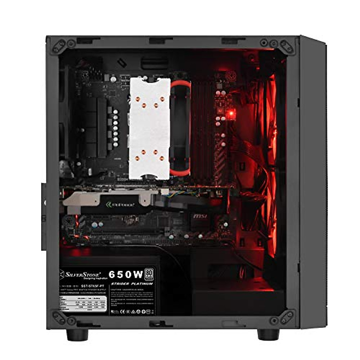SilverStone Technology SST-PS15B-RGB Micro-ATX Computer Case with Tempered Glass and 2 X RGB Front Intake Fans PS15B-RGB