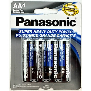 Panasonic 100pc AA Batteries Super Heavy Duty Power Carbon Zinc Double A Battery 1.5v