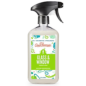 Aunt Fannie's Glass & Window Cleaning Vinegar Spray, Natural Streak-Free Glass and Window Cleaner, 16.9 Ounces (Pack of 1)