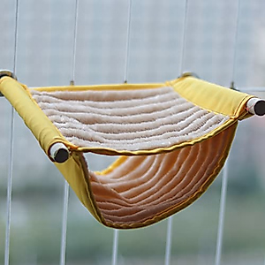 CCHOME Winter Warm Bird Nest House, Hanging Hammock Snuggle Hut Parrot House Tent Hammock Bird Cage, Plush Fluffy Birds Hut Hideaway for Parakeet Budgies Cockatiels Lovebird