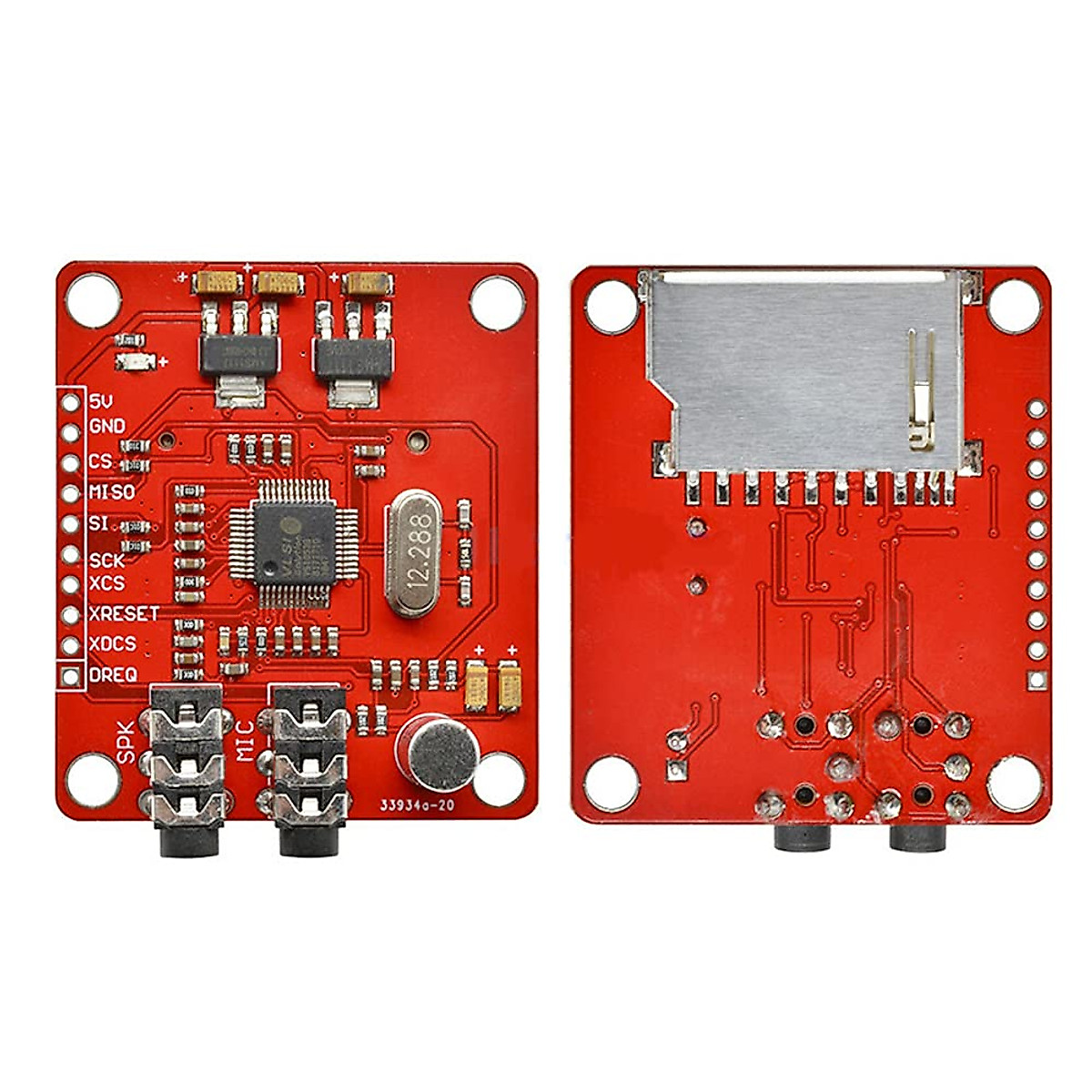 VS1053 VS1053B MP3 Module with SD Card Slot VS1053B Ogg Real-Time Recording 12.288 Mhz Crystal 16-Bit PCM for Ar duino