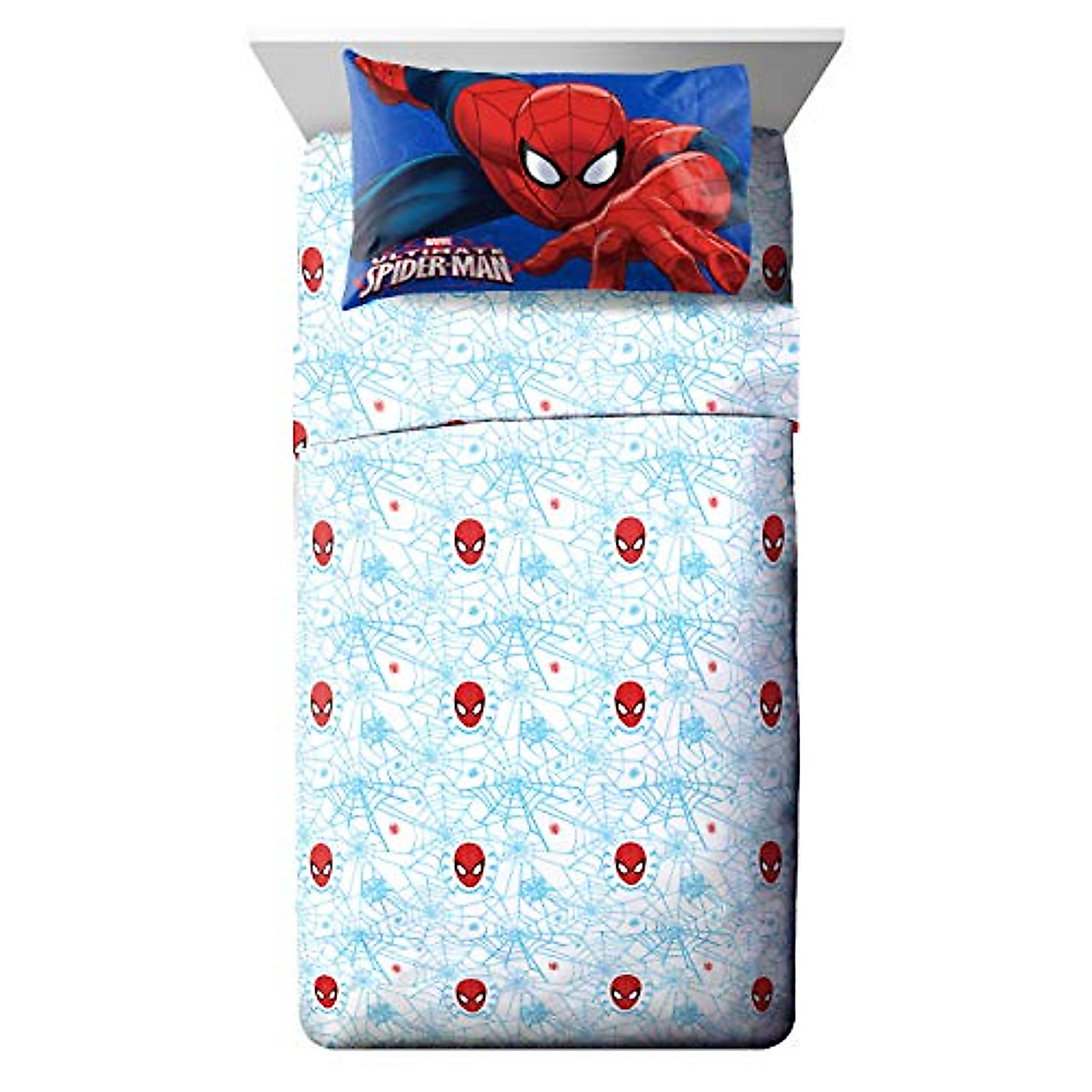 Marvel Spiderman 'Regulator' Toddler 4 Piece Bed Set
