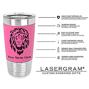 LaserGram 20oz Vacuum Insulated Tumbler Mug, CNA Certified Nurse Assistant, Personalized Engraving Included (Silicone Grip, Pink)