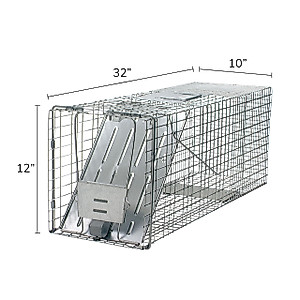 Havahart 1079SR Large 1-Door Humane Catch and Release Live Animal Trap for Raccoons, Cats, Bobcats, Beavers, Small Dogs, Groundhogs, Opossums, Foxes, Armadillos, and Similar-Sized Animals