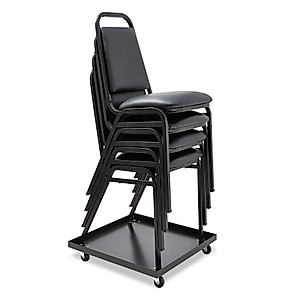 Alera ALESCCART Stacking Chair Dolly, 22-1/2w X 22-1/2d, Black