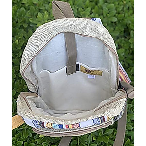 Unique design Hemp Backpack Small Backpack Hippie Backpack Festival Backpack Hiking Backpack 100% Hemp|100 VEGAN| FAIR TRADE | Handmade with Love.