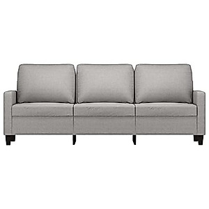 vidaXL 3-Seater Sofa Light Gray 70.9" Fabric
