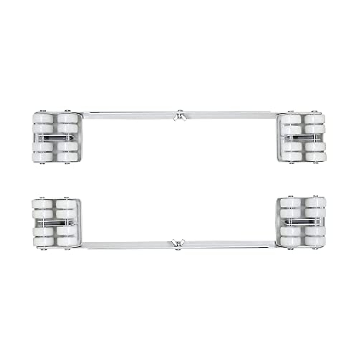 Shepherd Hardware 9601 Stamped Steel Adjustable Appliance Rollers, 2-Pack