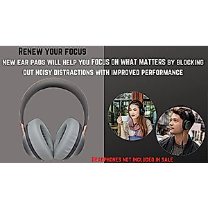 Premium Replacement NC700 Ear Pads / NC700 UC Pads Cushions Compatible with Bose NC700 Headphones/Bose Noise Cancelling 700 Headphones/Bose NC700 UC Headphones (Grey). Great Comfort/Durability