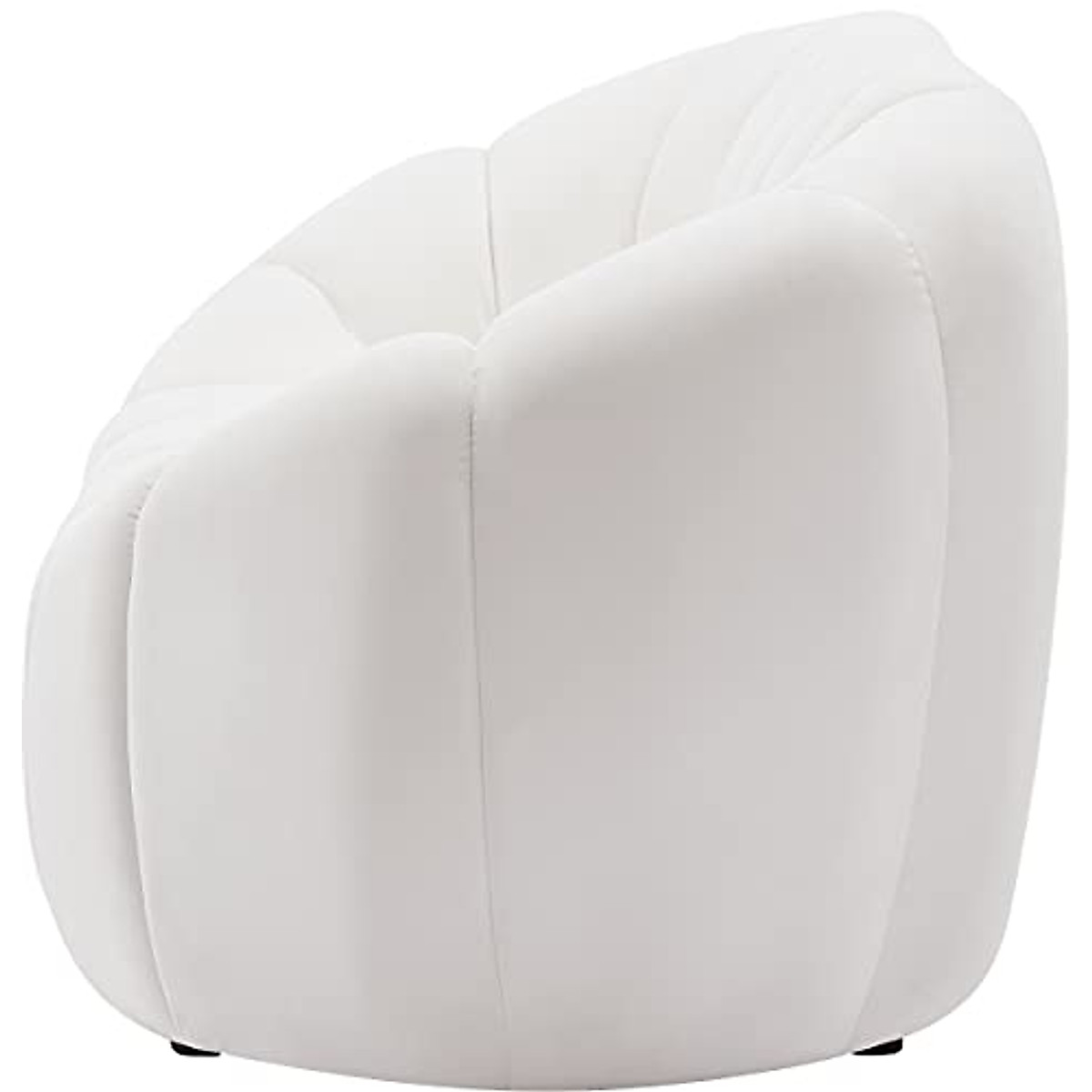 Meridian Furniture 613Cream-S Elijah Collection Modern | Contemporary Velvet Upholstered Sofa with Deep Channel Tufting