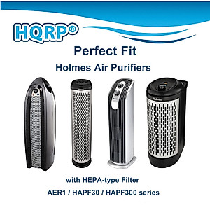 HQRP 4-pack Carbon Filter compatible with Holmes HAPF30 / AER1 series HEPA Filters HAPF30CS, HAPF300, HAPF300D, HAPF30AO, HAPF300AH, HAPF30AT