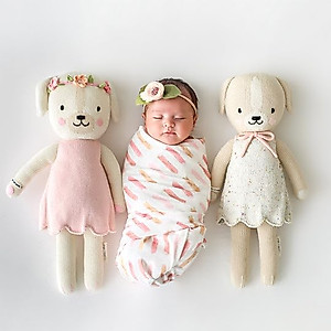 cuddle + kind Mia The Dog Little 13" Hand-Knit Doll – 1 Doll = 10 Meals, Fair Trade, Heirloom Quality, Handcrafted in Peru, 100% Cotton Yarn
