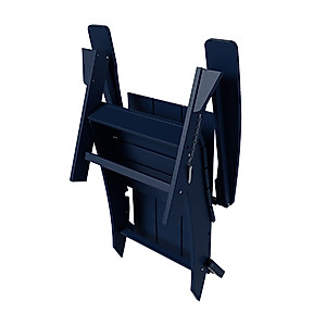 WO Home Furniture HDPE Adirondack Chair Folding Poly Lumber All Weather UV/Fade Resistant Heavy Duty for Patio, Backyard, Balcony, Garden, Lawn (Navy Blue)…