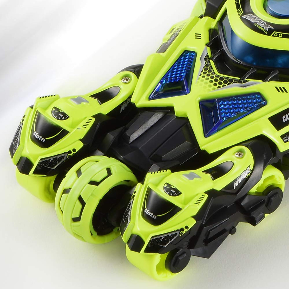 Pull Back Cars Toys, Pull Back Vehicles Motorcycle Launcher Toy Die-cast 3 in 1 Catapult Race Trinity Chariot (Green)