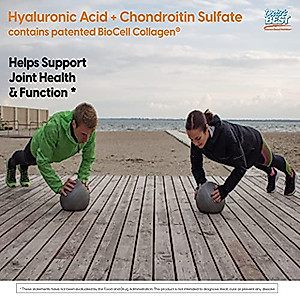 Doctor's Best Hyaluronic Acid with Chondroitin Sulfate, Featuring BioCell Collagen, Non-GMO, Gluten Free, Soy Free, Joint Support, 180 Count (Pack of 1)