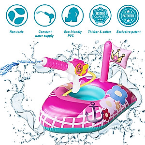 Inflatable Pool Floats Kids-Girls Pool Toys for Toddlers Ages 3-8, Kids Floats for Swimming Pool, Pink Princess Pool Floaties for Summer Water Toys