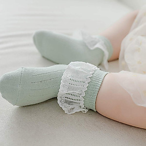 QandSweet Newborn Girls' Socks Baby Ankle Sock for Infant and Toddlers (0-6 Months)