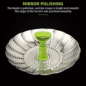 DEFUTAY Steamer Basket,Stainless Steel Vegetable Steamer Basket Folding,Folding Expandable Steamers(5.5" to 9")