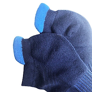 J.WMEET Men's Low Cut Ankle Athletic Socks Cushioned Breathable Running Performance Sport Tab cotton Socks