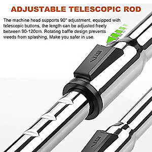 Cordless Grass Trimmer Weed Wacker: 24V Power Grass Trimmer Lawn Edger with 2.0Ah Li-Ion Battery, Adjustable Height Weed Eater Tool for Garden and Yard