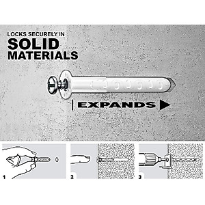 TOGGLER ALLIGATOR A8 Screw Anchor, Plastic, 5/16" Diameter, 1-9/16" Length, #8 to #14 Threads, Pack Of 100