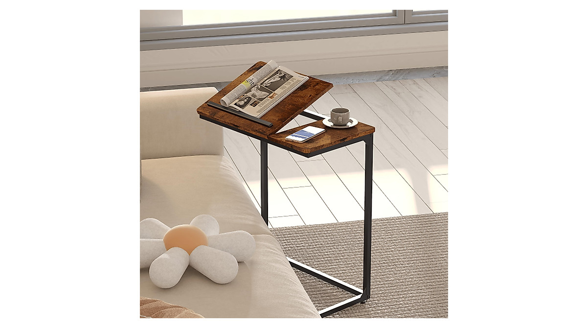 YELNOKU Couch Desk with Lockable Wheels – Ergonomic Laptop Stand
