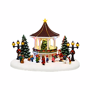 MOMENTS IN TIME Christmas Village 30 pc Set, with LED Lights, Battery Operated (not Included)