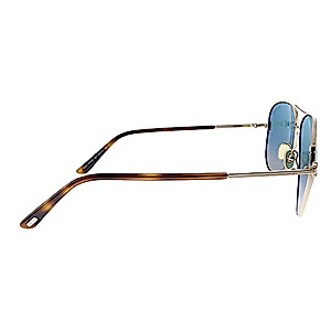 Tom Ford Clark TF 823 28P Rose Gold Metal Aviator Sunglasses Blue Gradient Lens