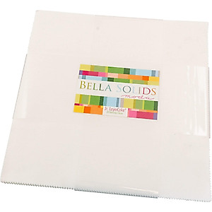 Bella Solids Off White Junior Layer Cake 20 10-inch Squares Moda Fabrics 9900JLC 200