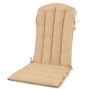 YEFU Adirondack Chair Cushion, Rocking Chair Cushions with Straps, Folding Patio Chair Pad for Indoor and Outdoor, 19.7x18.9x1.5 Inch, Light Brown