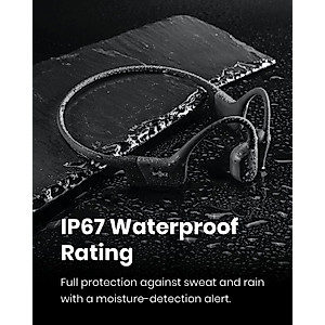 SHOKZ OpenRun Mini (AfterShokz Aeropex Mini) -Bone Conduction Open-Ear Bluetooth Sport Headphones - Waterproof Wireless Earphones for Workouts and Running - Built-in Mic (Renewed)